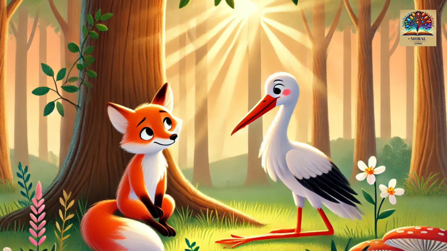 The Fox and the Stork Story in English with Moral (Short Story + 7 ...