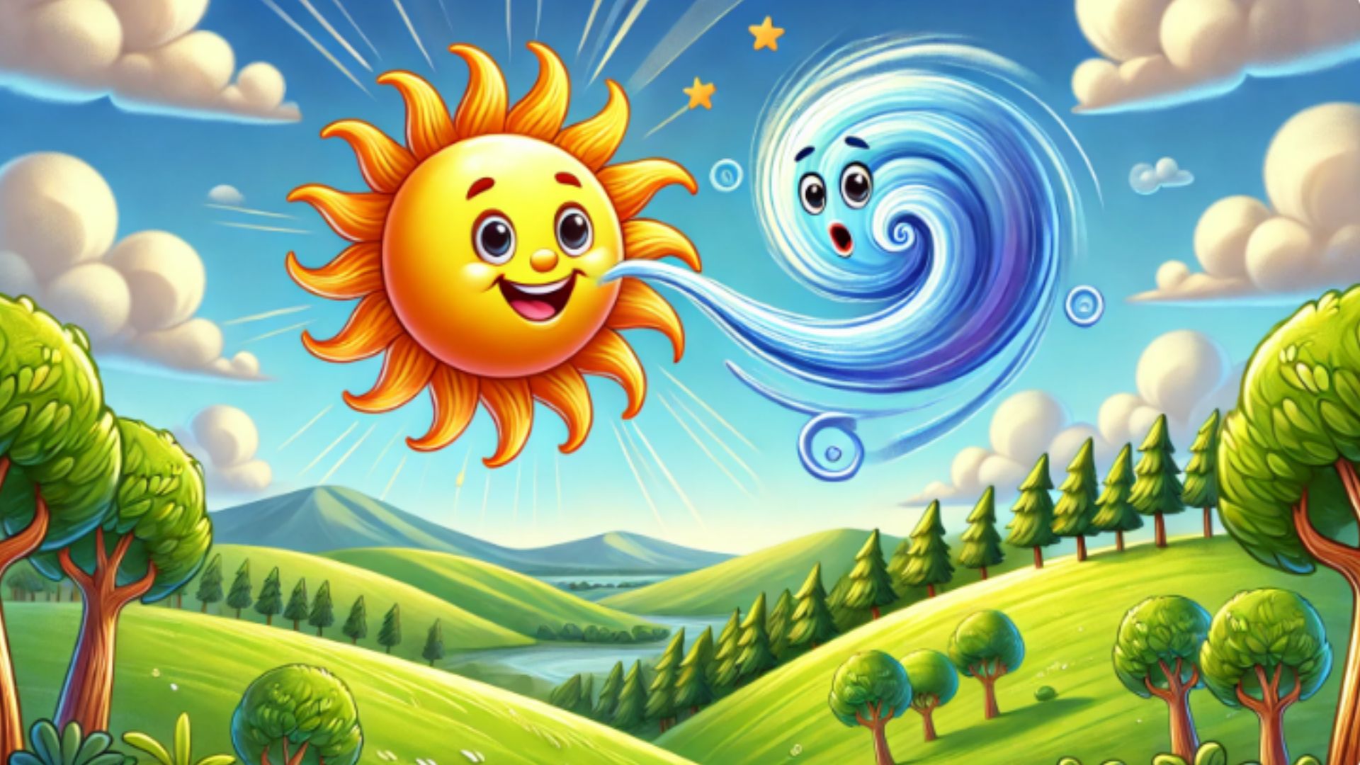 The sun and the wind – Inspiring Moral Story for Kids