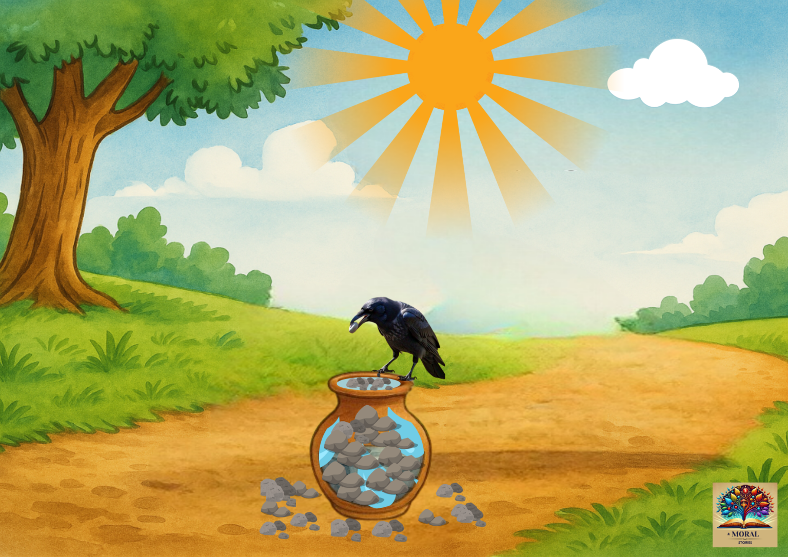 The Thirsty crow story - A powerful inspiring panchatantra
